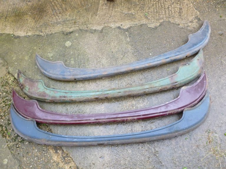 MORRIS MINOR 1000 SECONDHAND FRONT BUMPER, REAR BUMPER and FRONT PANEL ...